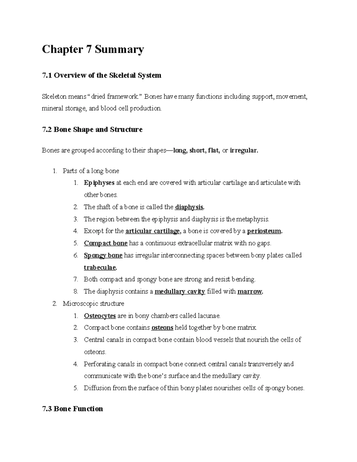 Chapter 1 Summary: Origins, Anatomy & Physiology (BIO101) - Studocu