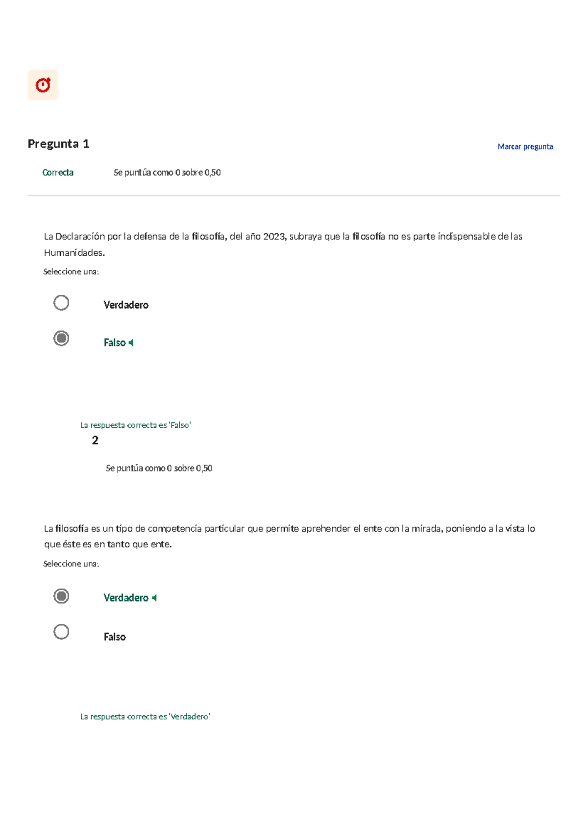 Actividad 1 - Cuestionario de Filosofía 2023 - Studocu