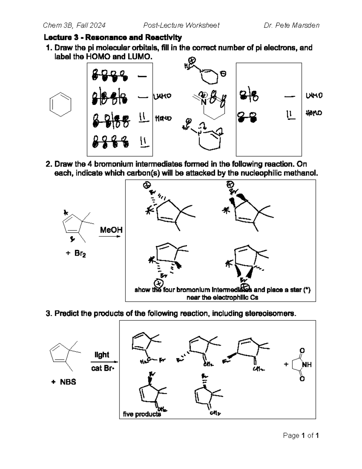 Lecture 03 - Post-Lecture Worksheet (Chem 3B - Fall 2024) - CHEM 3B ...