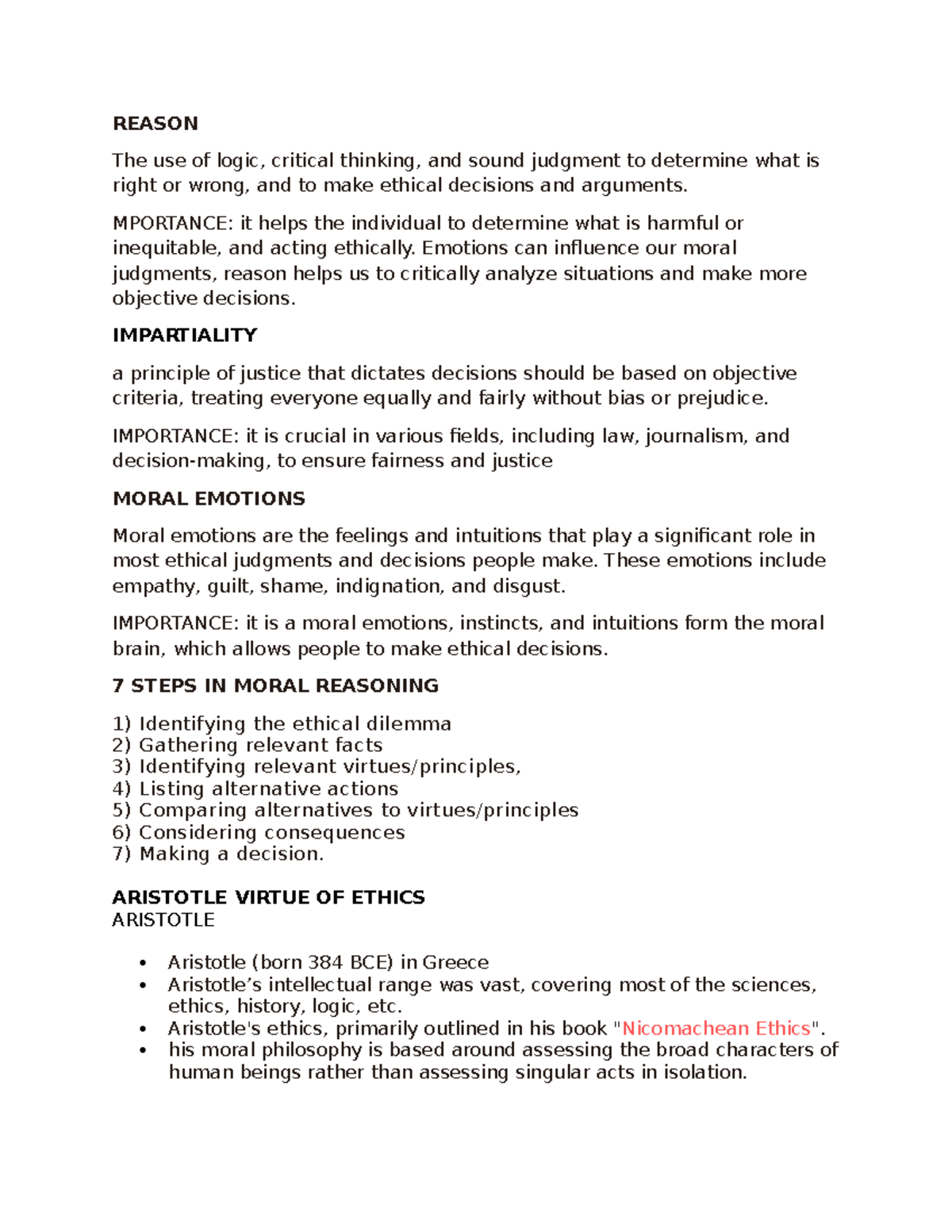 Ethics and Moral Development Theories: A Comprehensive Overview - Studocu