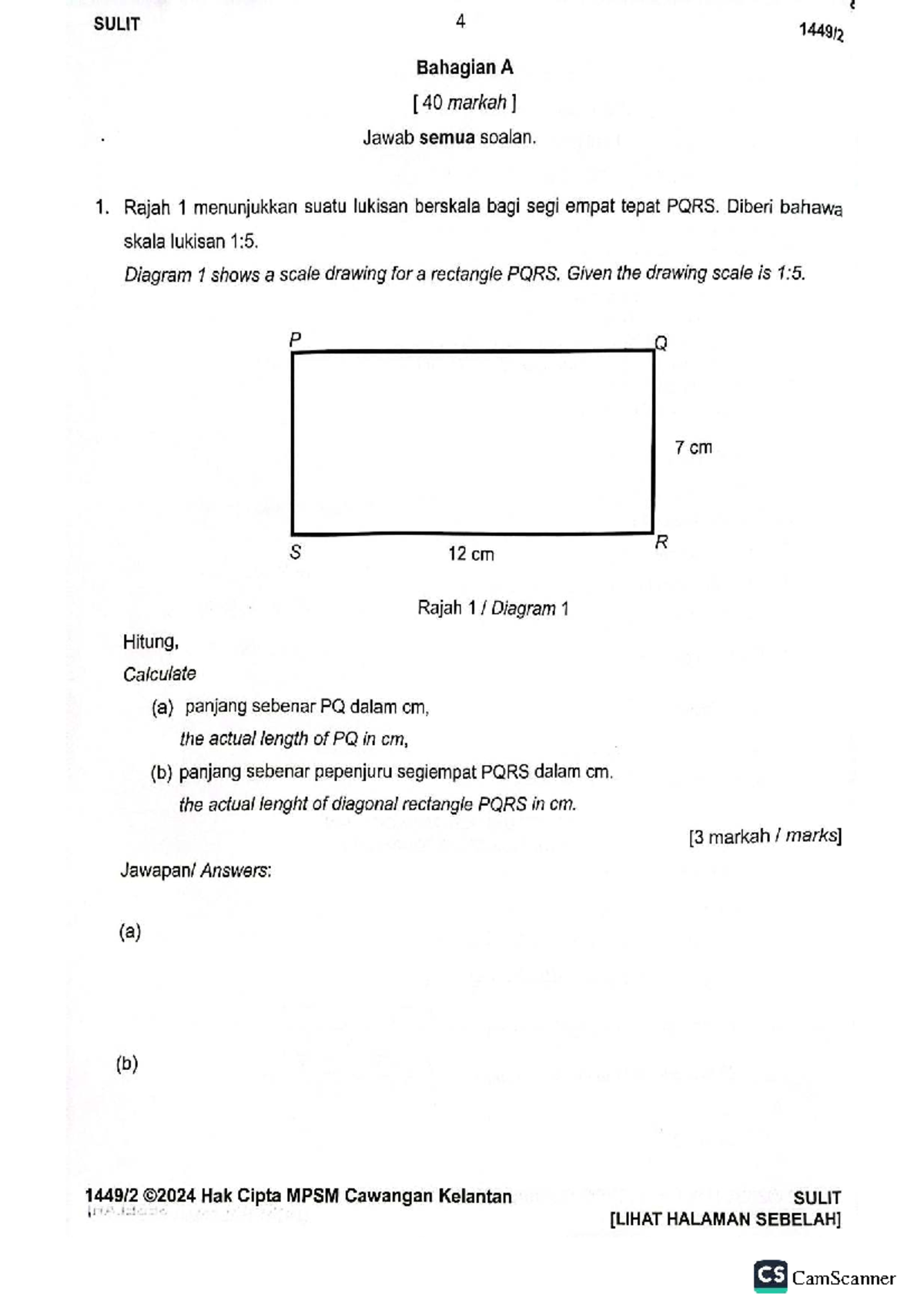 Trial K2 Matematik SPM 2024 - Kelantan: Soalan dan Jawapan - Studocu