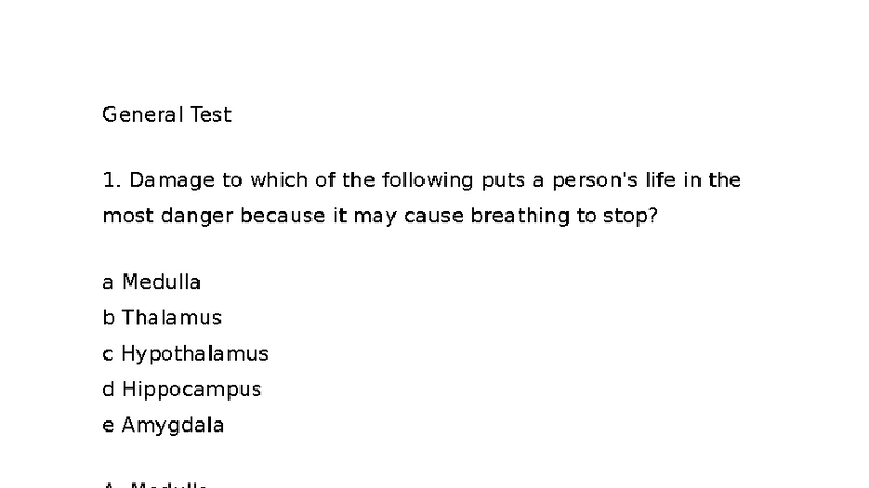 Psych 101 General Test 1 - Brain Function and Structure Insights - Studocu