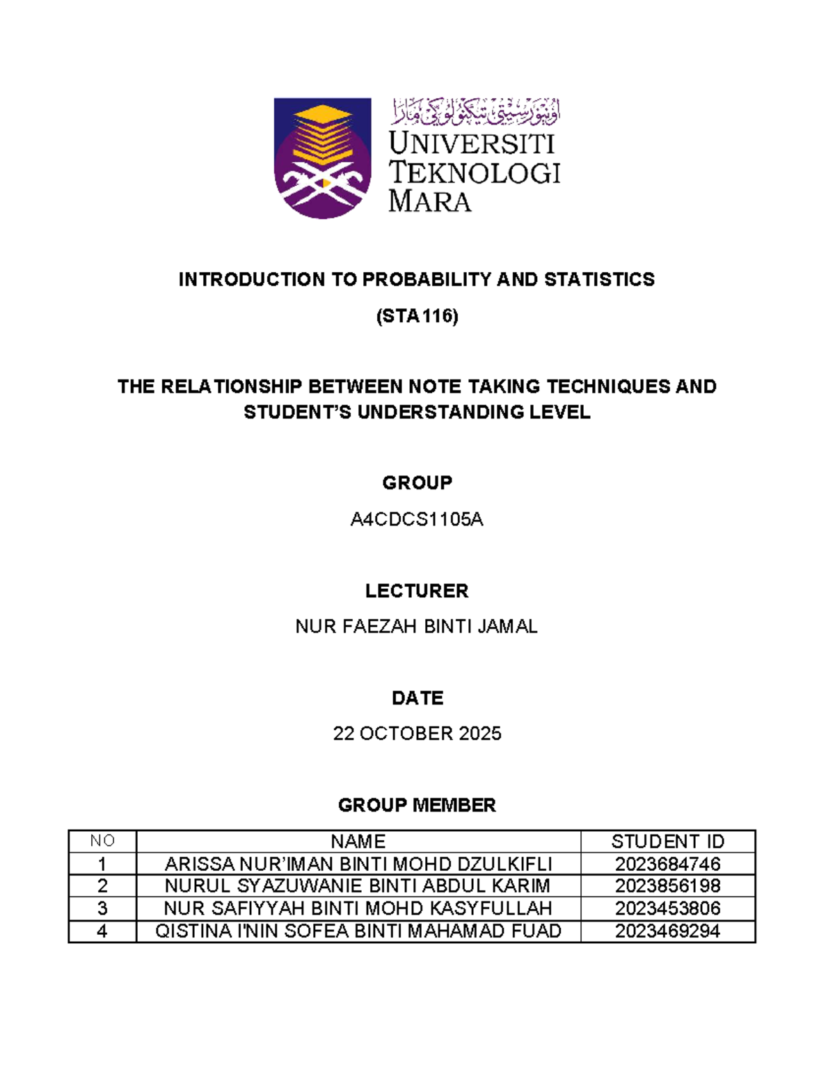 The Relationship Between Note Taking Techniques and Understanding Level ...