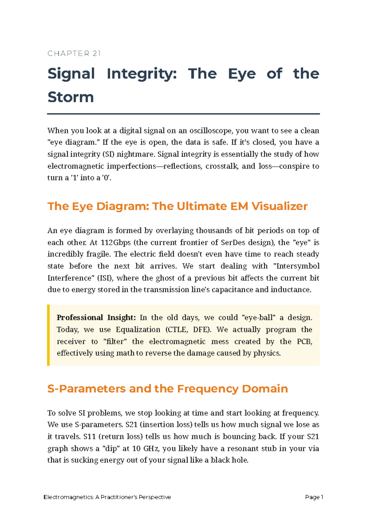 C H A P T E R 2 1: Signal Integrity & Eye Diagrams in EM Analysis - Studocu