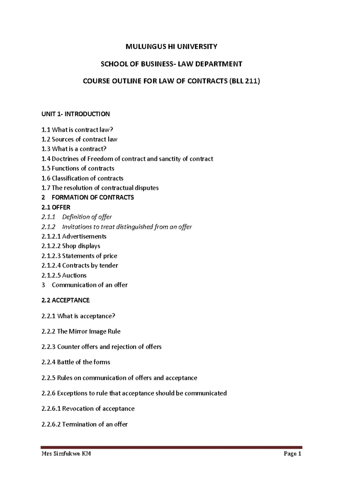 LAW OF Evidence Cases - Law - UNIT 1 Real Evidence Kabwe Transport v ...