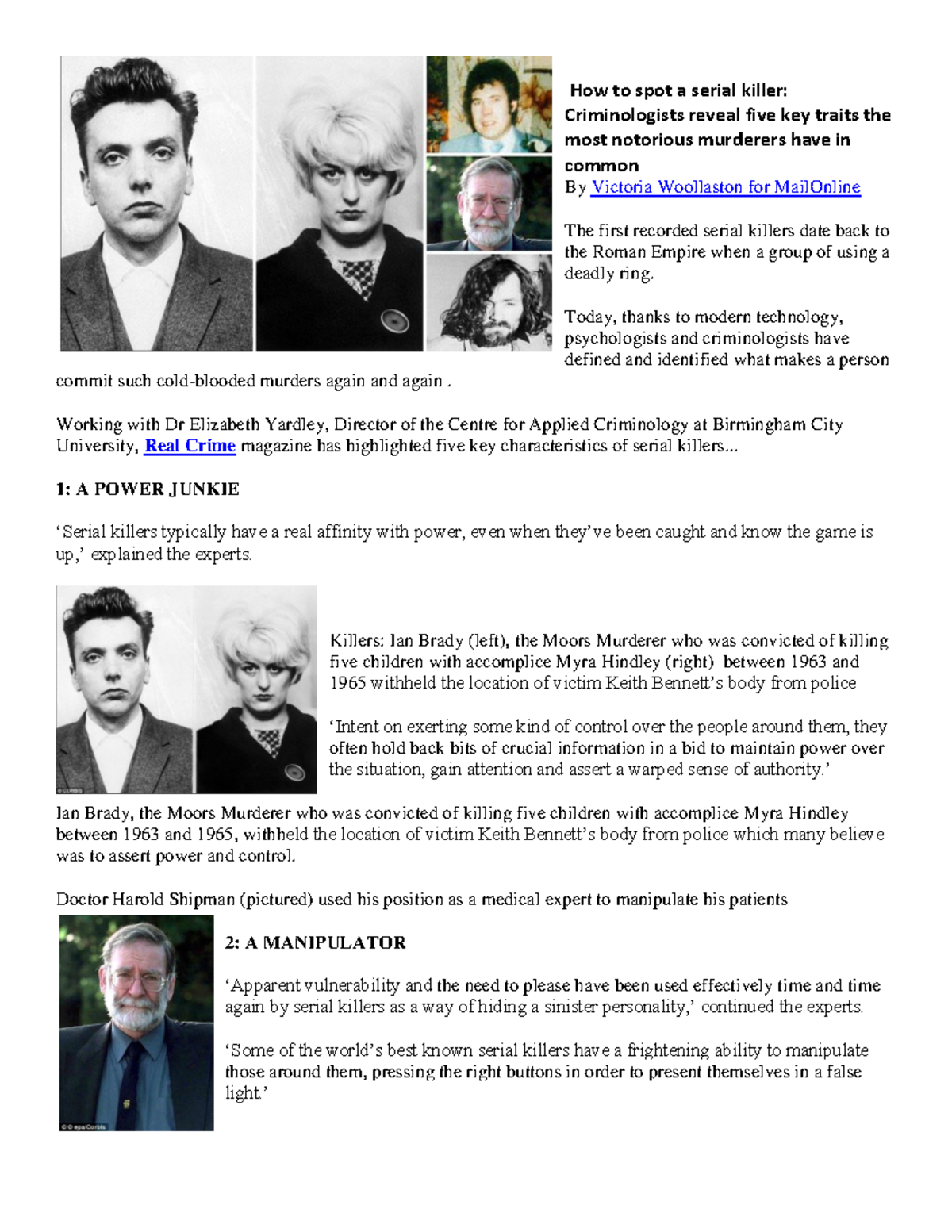 How to Identify Key Traits of Serial Killers: Insights from Criminology ...