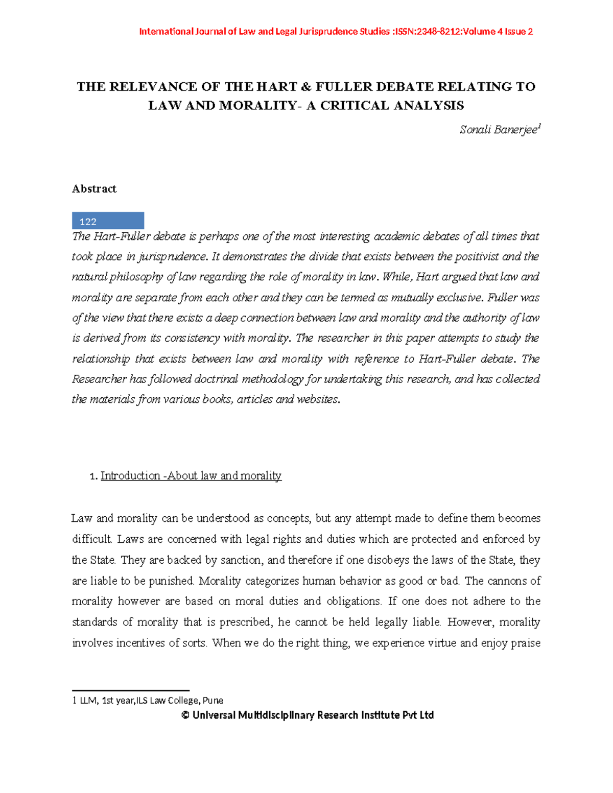 Critical Analysis of Hart-Fuller Debate on Law & Morality - LLM 1st ...
