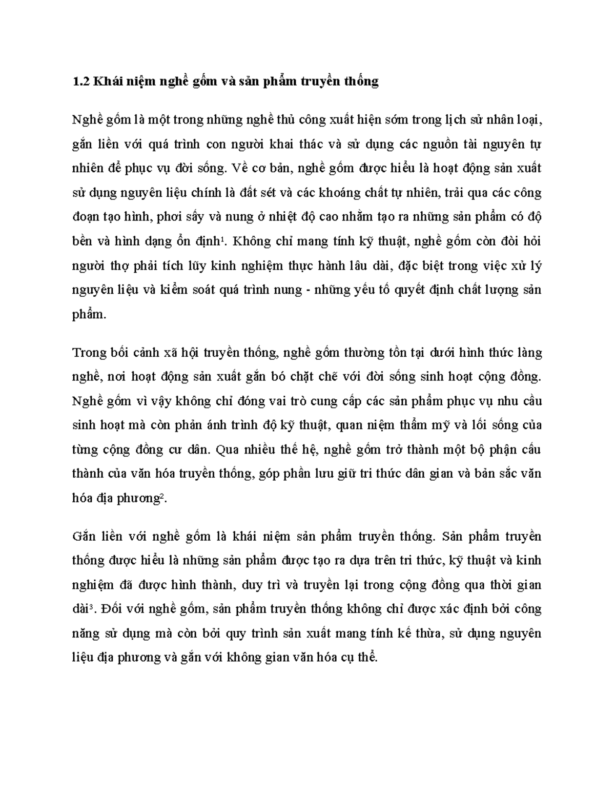 1.2 Khái niệm Nghề Gốm và Sản Phẩm Truyền Thống tại Làng Gốm Phnôm Pi ...
