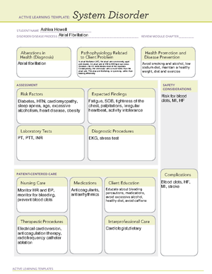 Heart Failure - ATI template - ACTIVE LEARNING TEMPLATES System ...