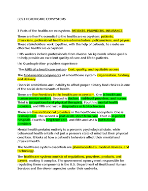 D394 - full course notes - Care for Individuals and Families - D ...