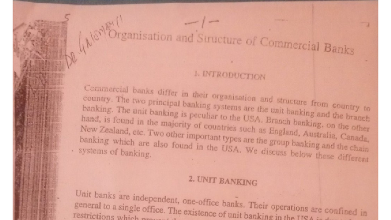 Organisation and Structure of Commercial Banks - Money and Banking ...