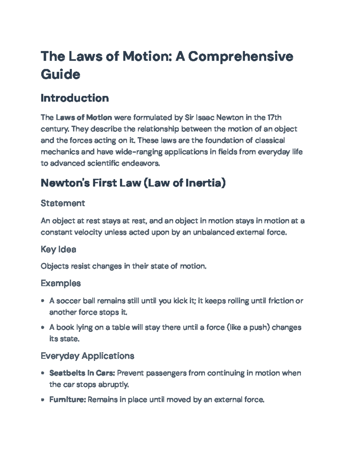 Laws of Motion Explained: A Comprehensive Guide to Newton's Principles ...