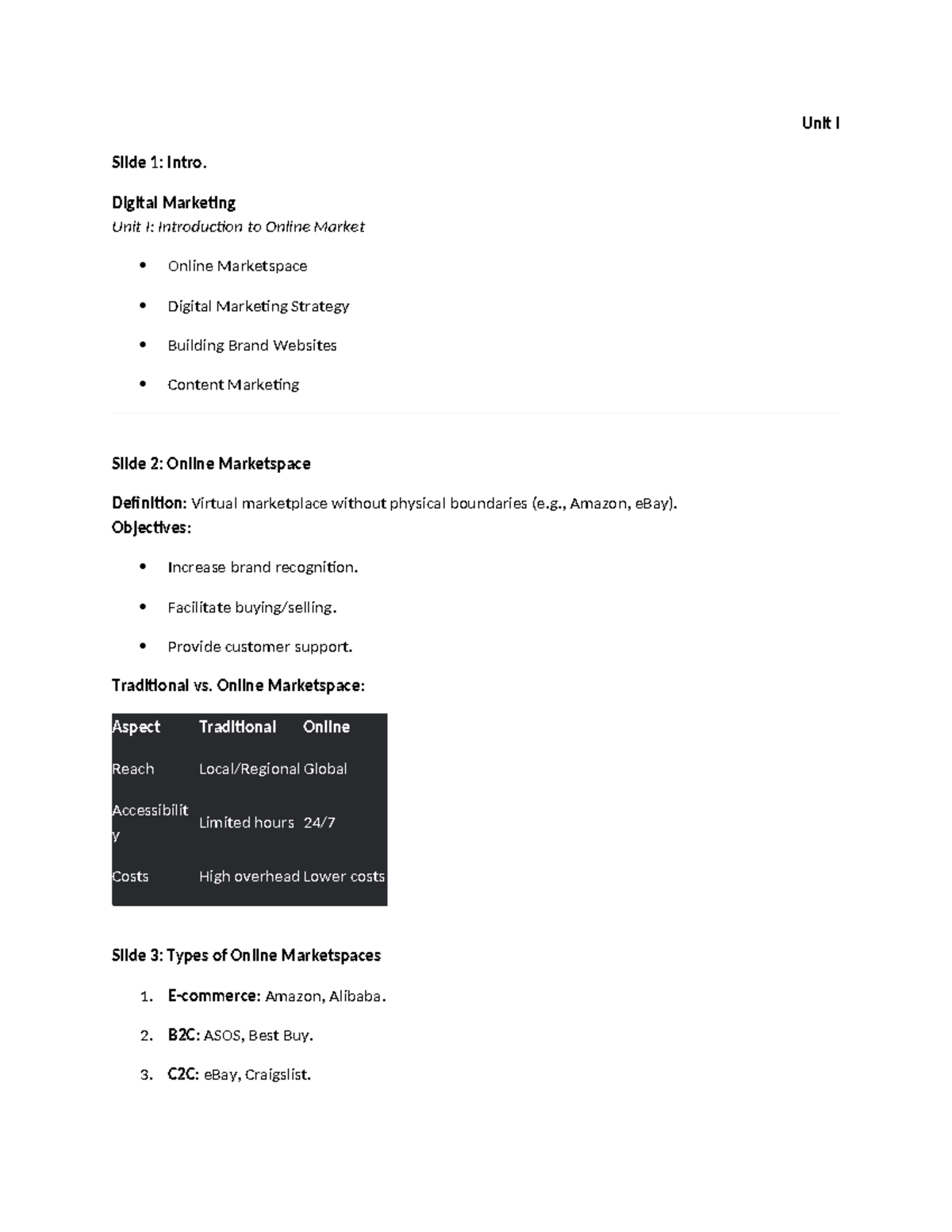 Dm U1&2 slides - Unit I Slide 1: Intro. Digital Marketing Unit I ...