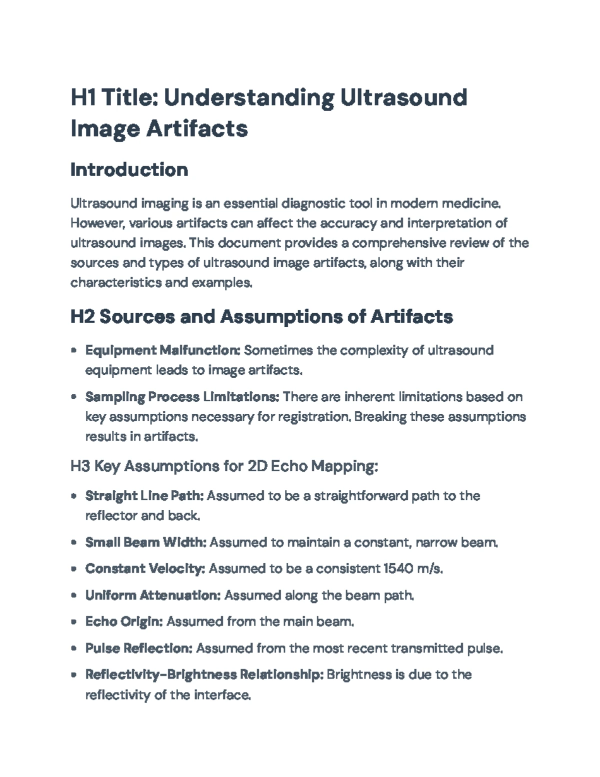 Understanding Ultrasound Artifacts: Types, Causes, and Implications ...
