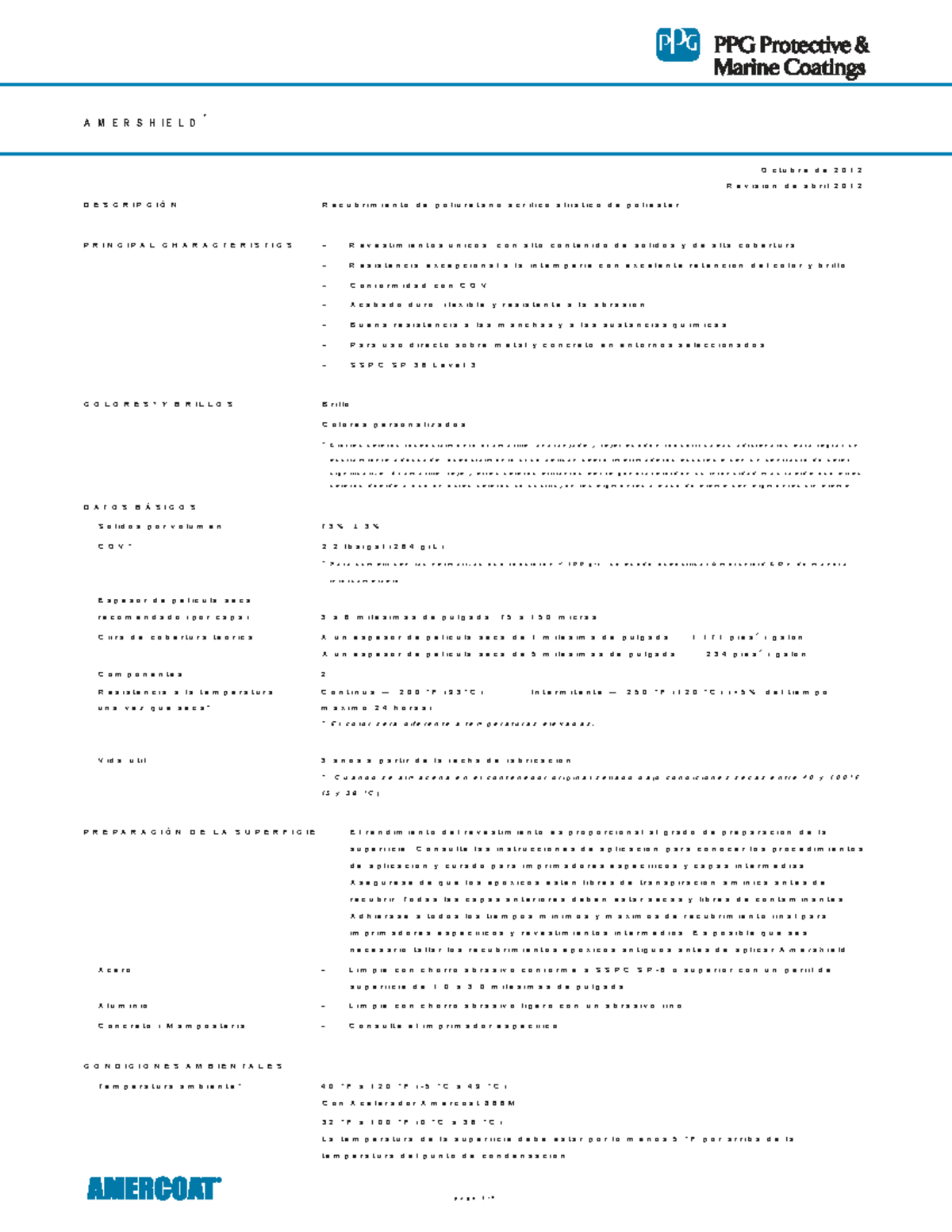Amershield CURE: Guía de Aplicación y Características del Endurecedor ...