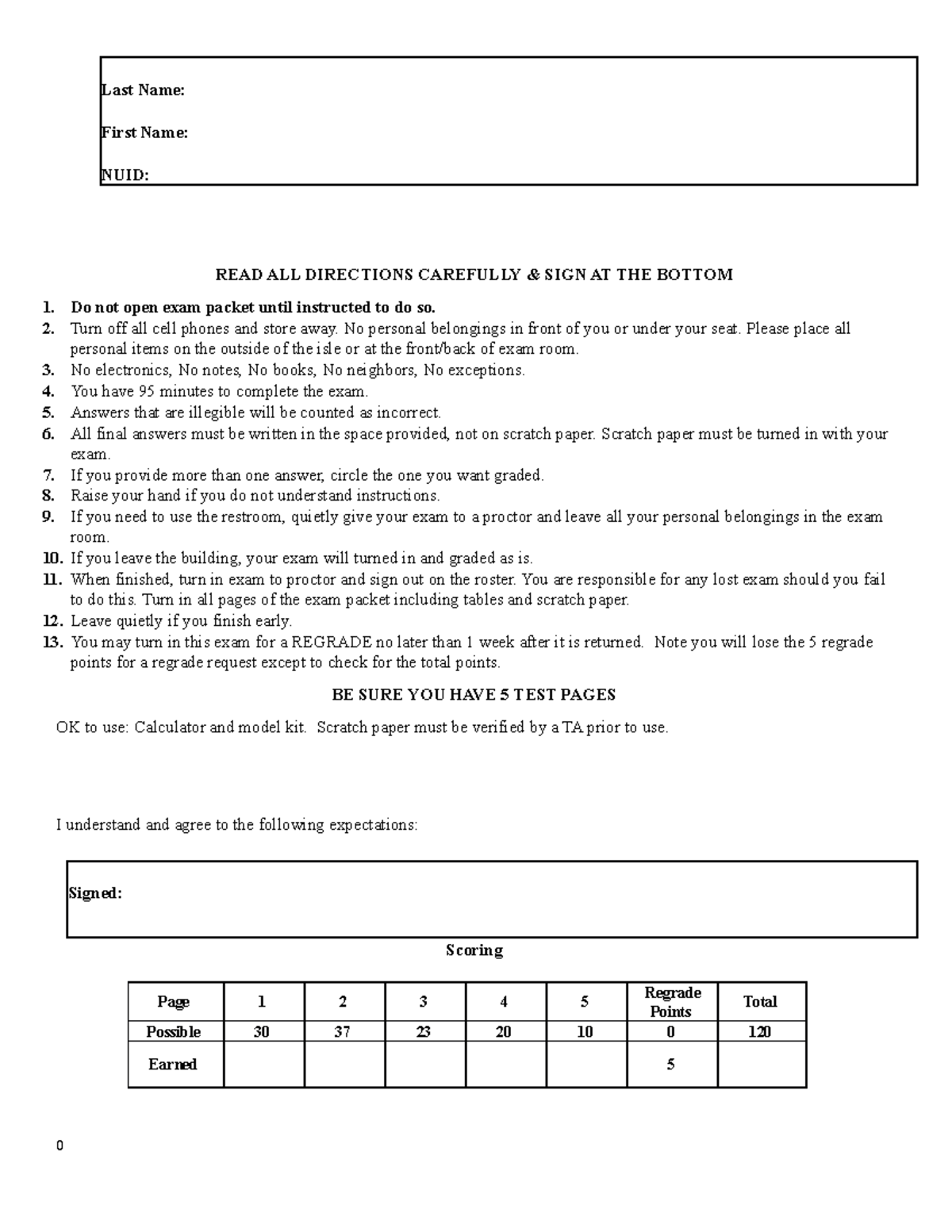Unit 1 Exam Guidelines - Summer 2023 Instructions and Scoring - Studocu