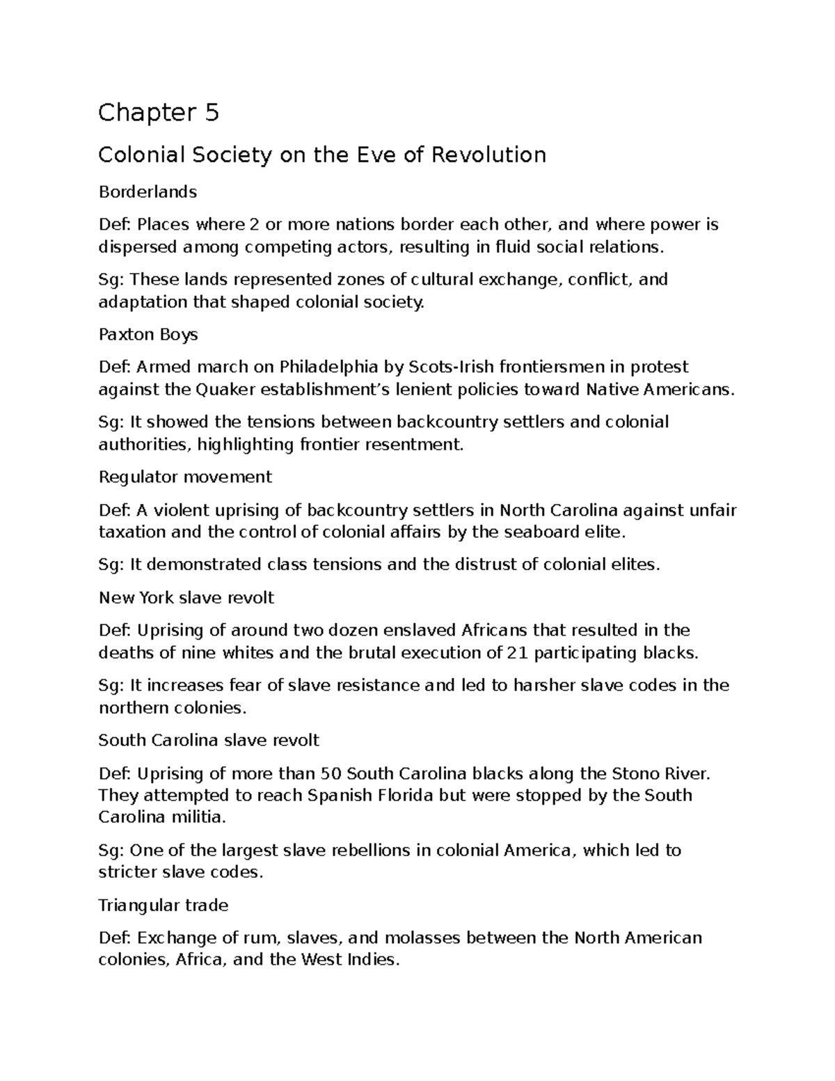 Chapter 5: Colonial Society and Governance in America - Studocu