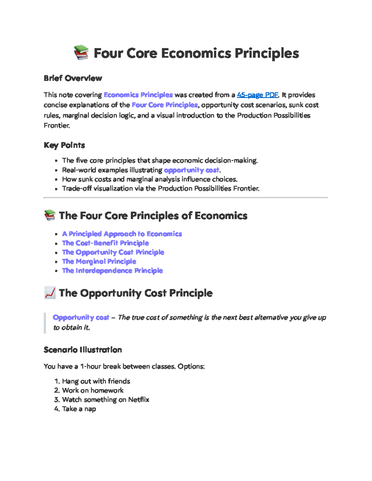 Core Principles of Economic Decision-Making: A Brief Overview - Studocu