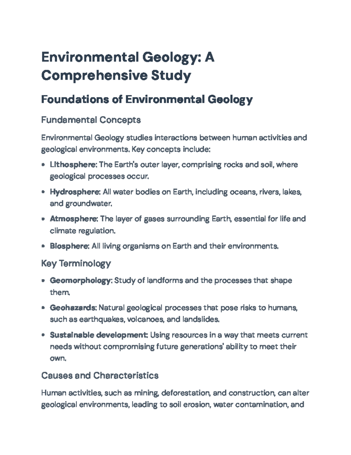 Foundations of Environmental Geology: Key Concepts and Impacts ...