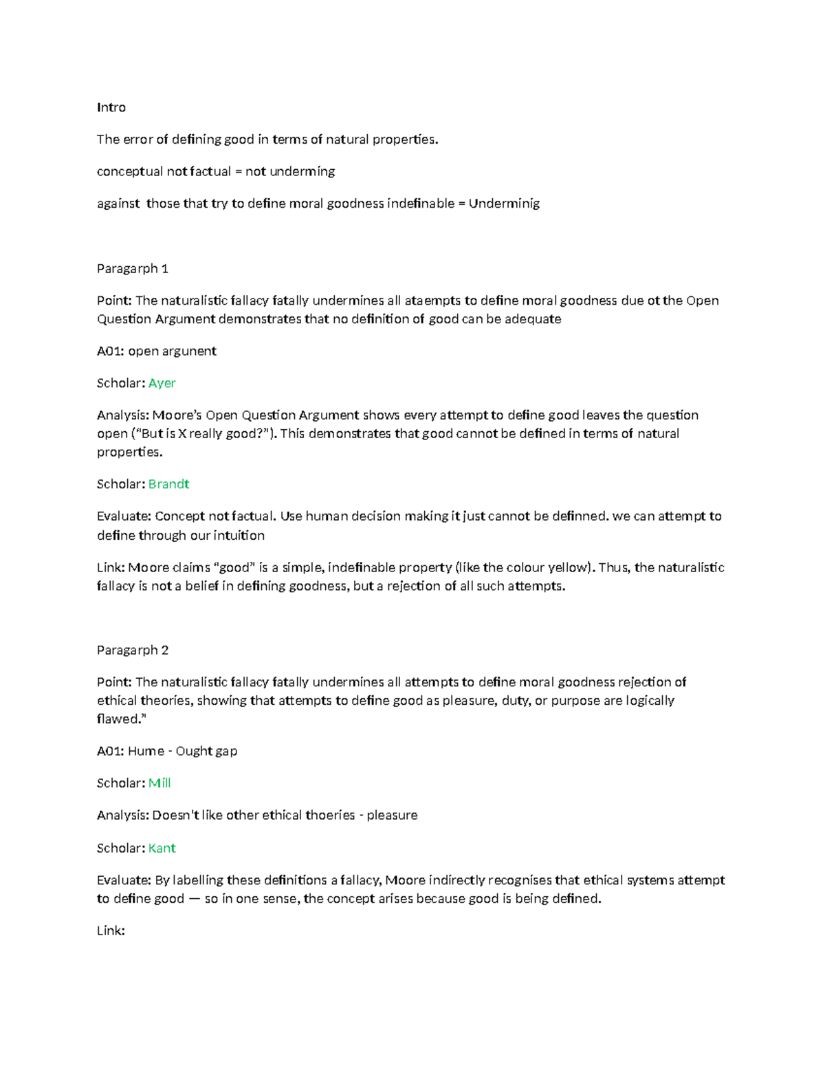 The Naturalistic Fallacy and the Indefinability of Moral Goodness: A ...
