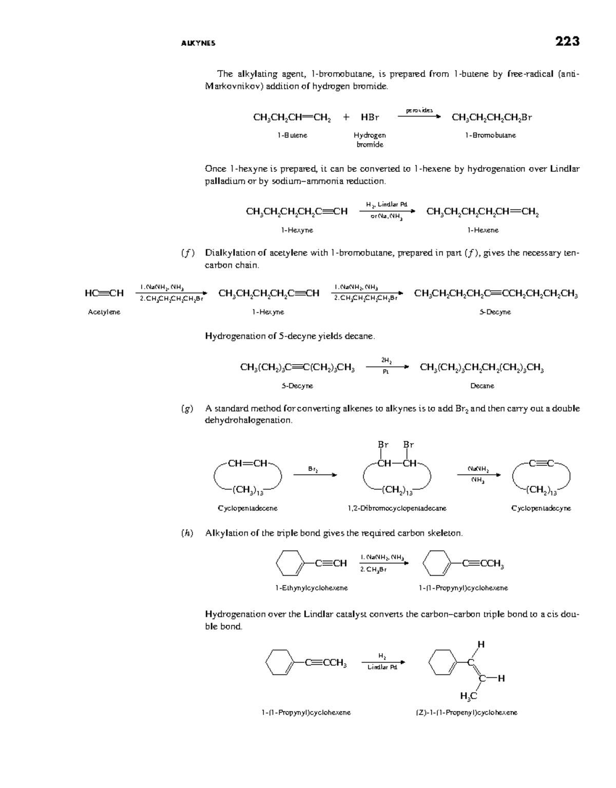 Organic Chemistry 4th Ed: Alkynes & Their Reactions (OC 223) - Studocu