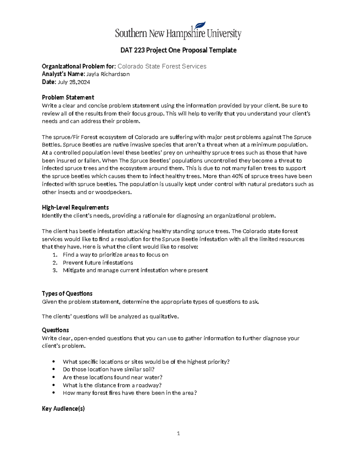 DAT 223 Project One Proposal Template - DAT 223 Project One Proposal ...