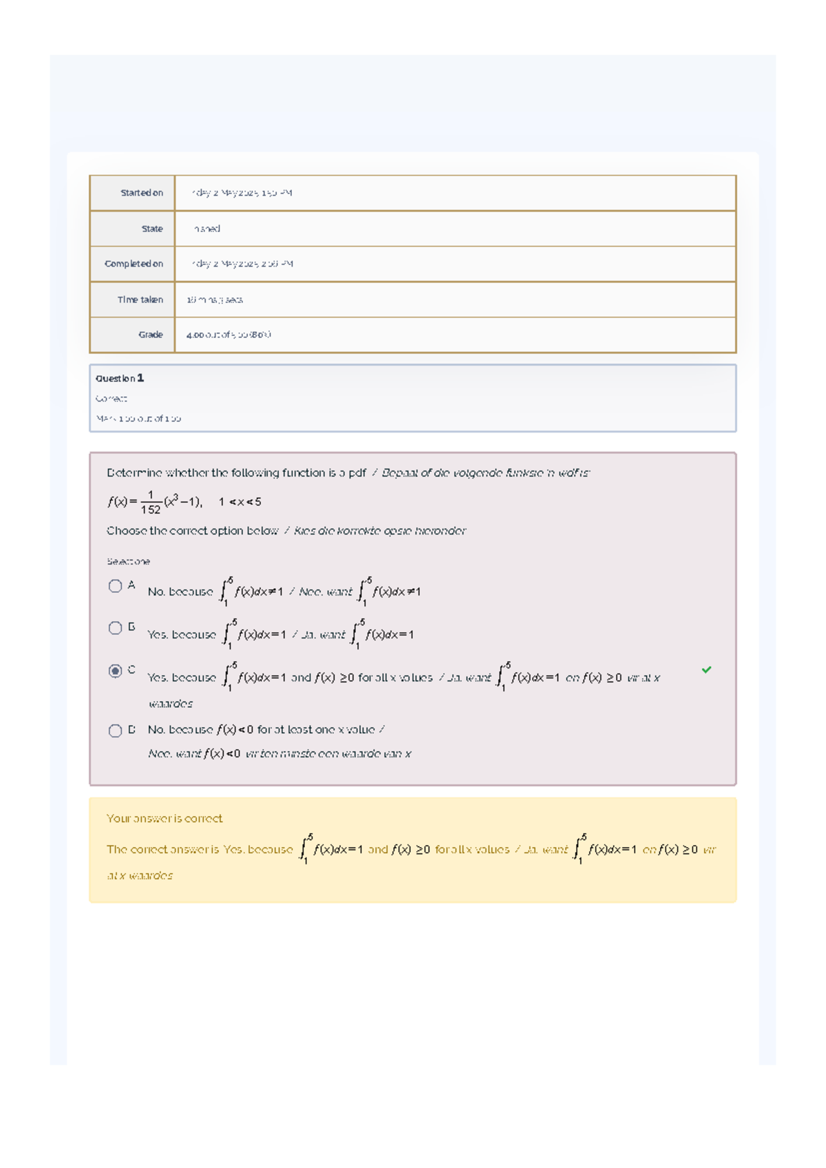 Tutorial Test 10 Review - Stat & Prob (STAT101) - Studocu