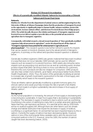 Biology IA2 - 20/20 student experiment - Rationale Species diversity ...