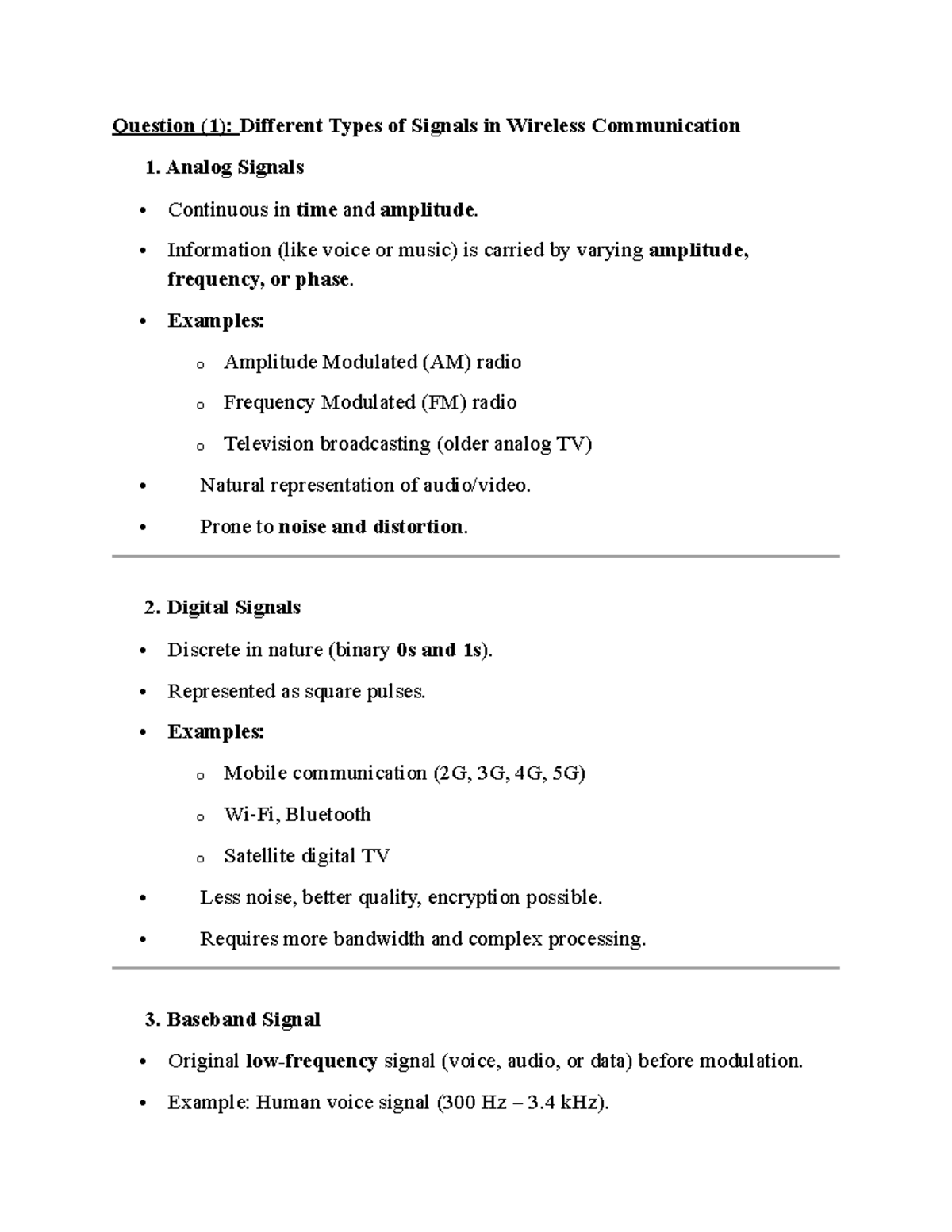 Wireless Communication: Types of Signals and Shadowing Effects - Studocu