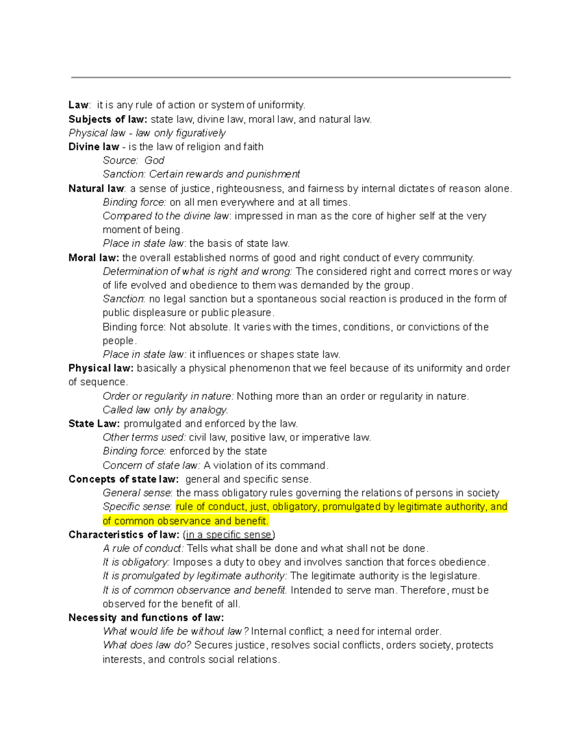 Law 101: Understanding the Foundations and Functions of Law - Studocu