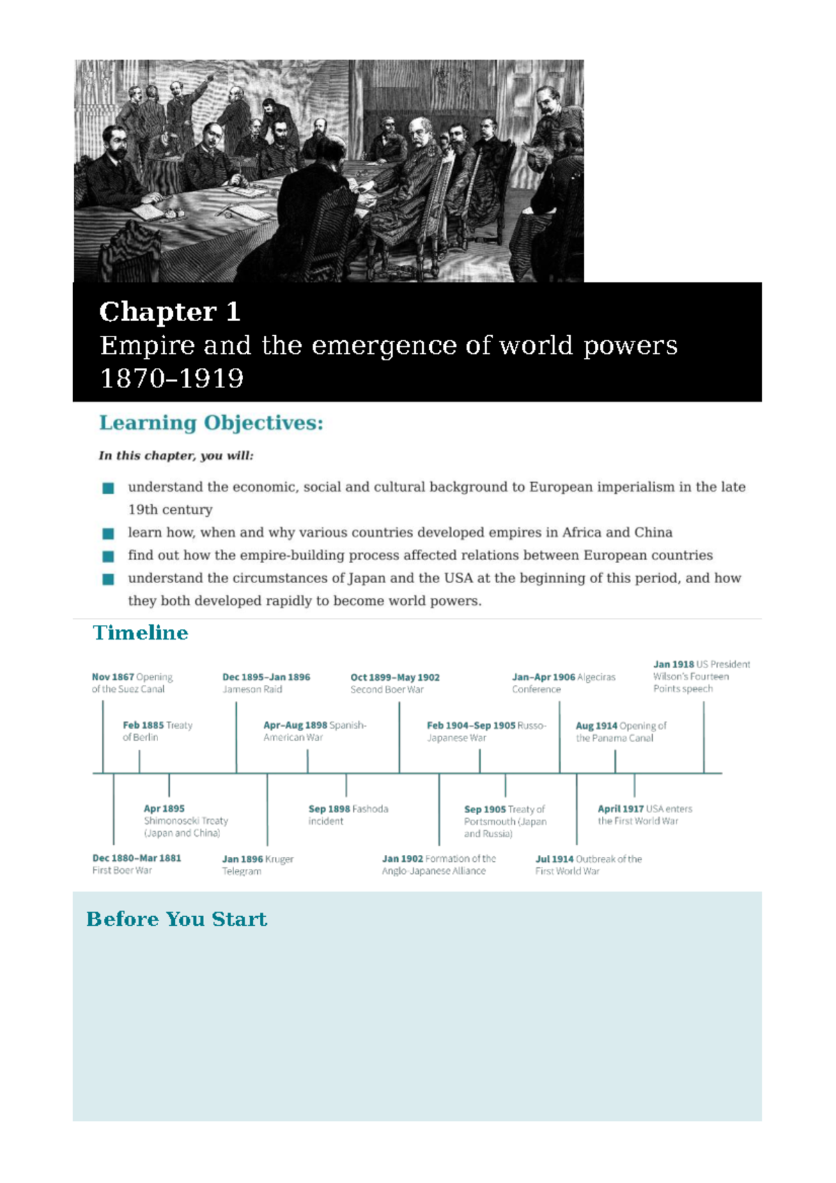 History chapter 1 - Chapter 1 Empire and the emergence of world powers ...