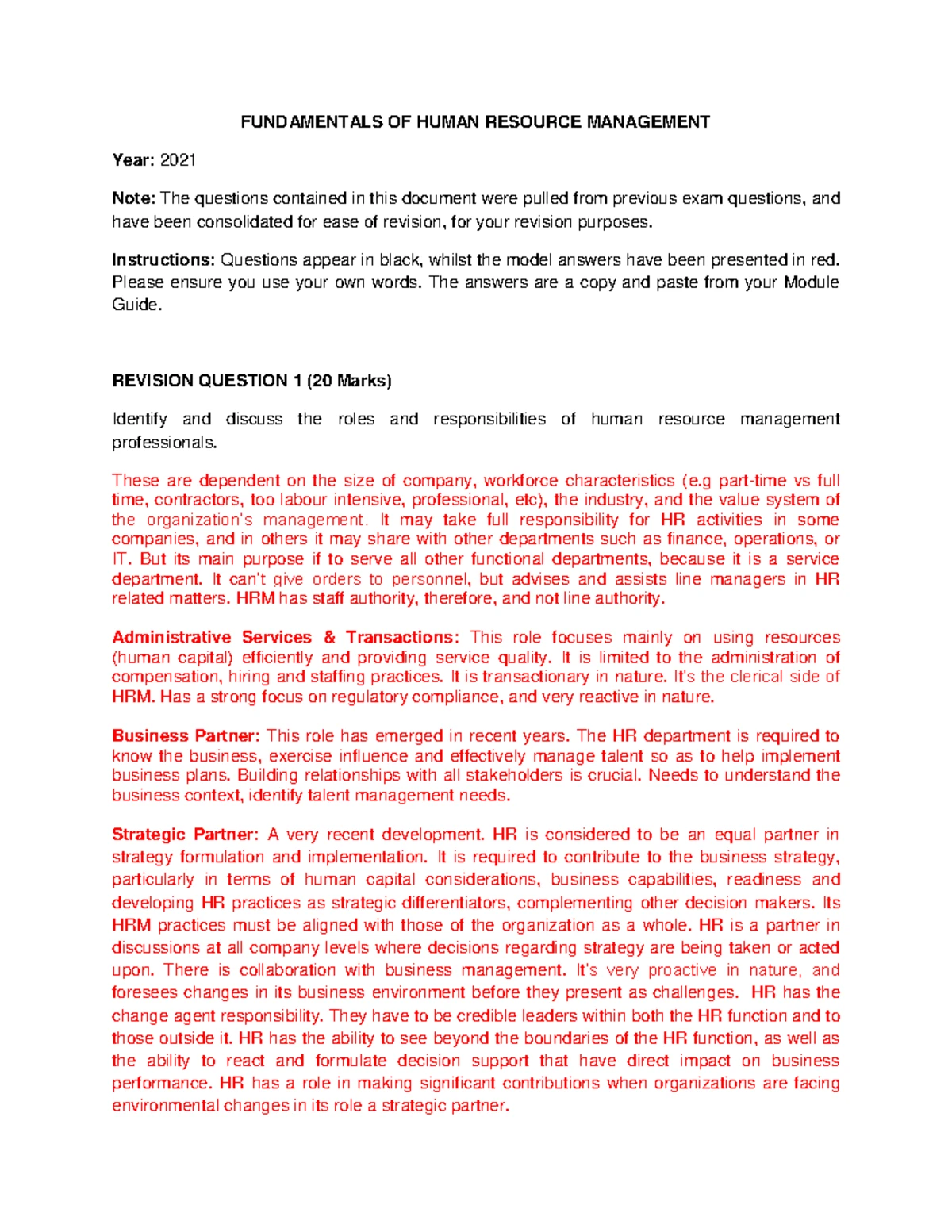 Cohra 2 Quiz 1 Chpt 3, 4, 5 and 6 Memo - COHRA2 Quiz 1 2022 1 ...