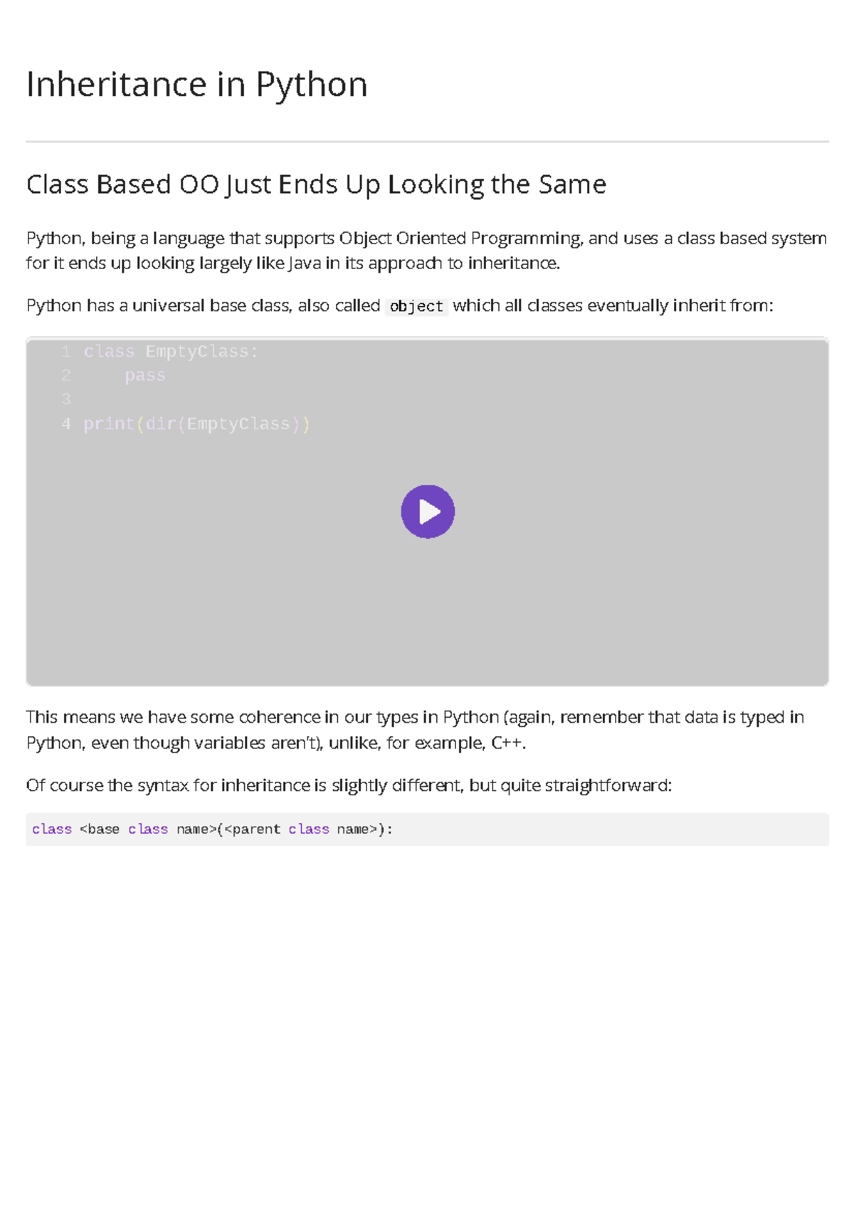 Inheritance in Python (CS101): Class Structures & Abstract Methods - Studocu