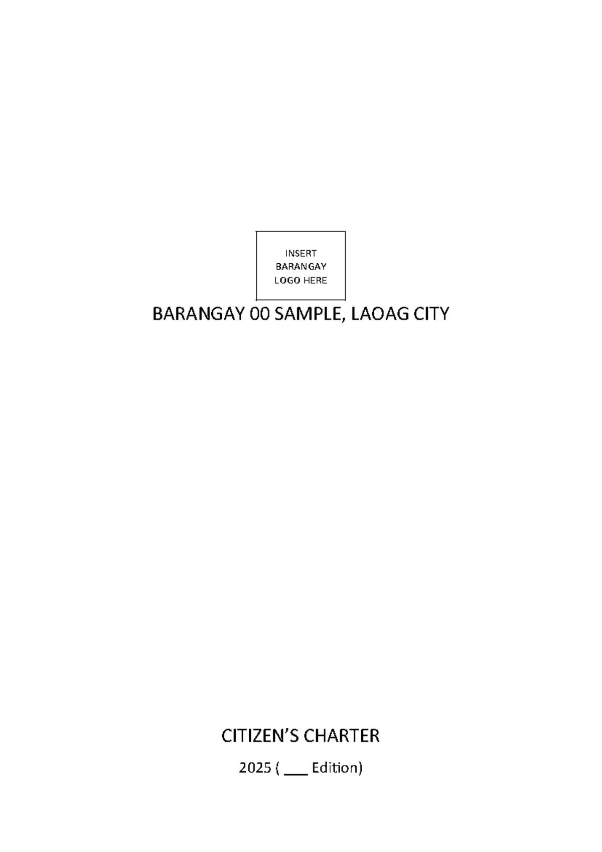 Citizens Charter Handbook: Barangay Services & Procedures 2025 - Studocu