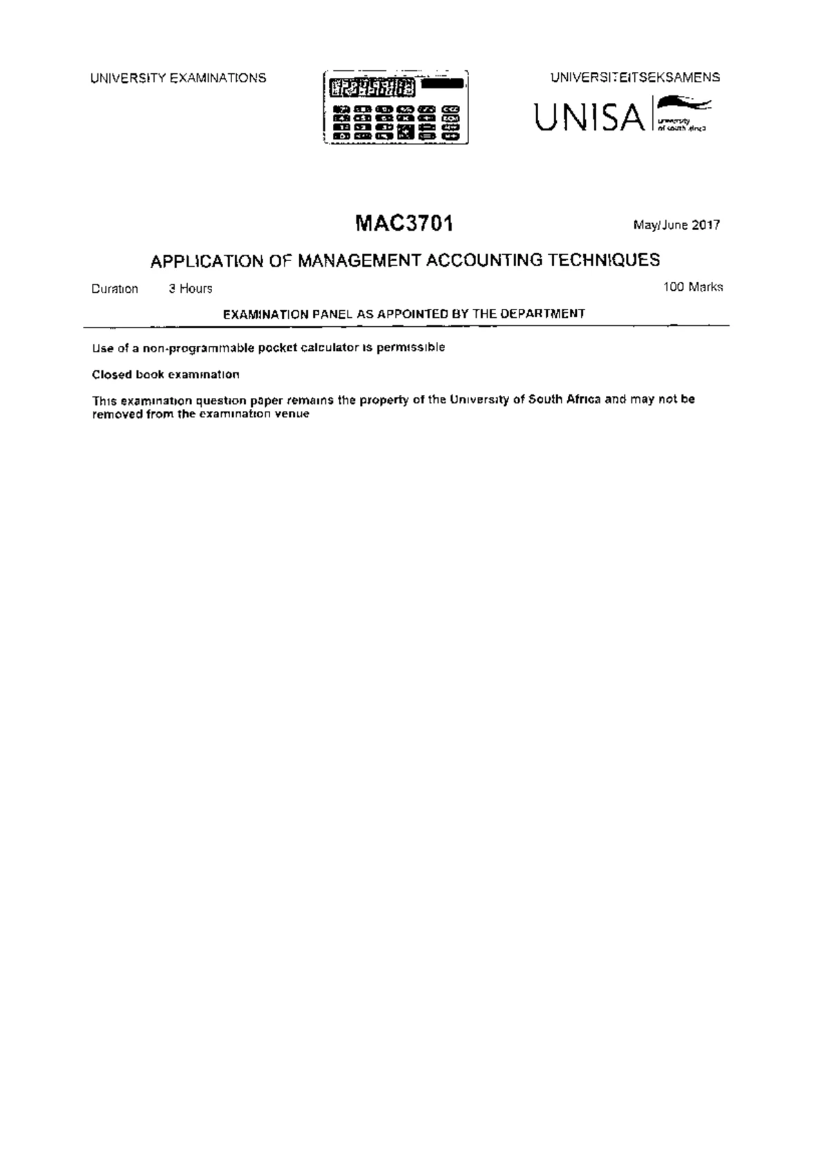 General guidelines for the calculation of min and max transfer prices MAC3761 - General ...