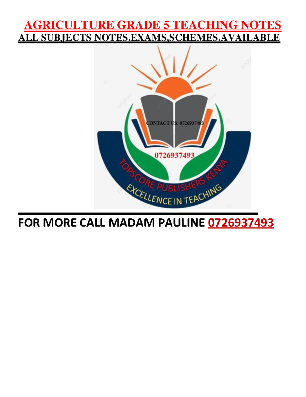 Agriculture & Nutrition Grade 5: Conservation and Wildlife Notes - Studocu