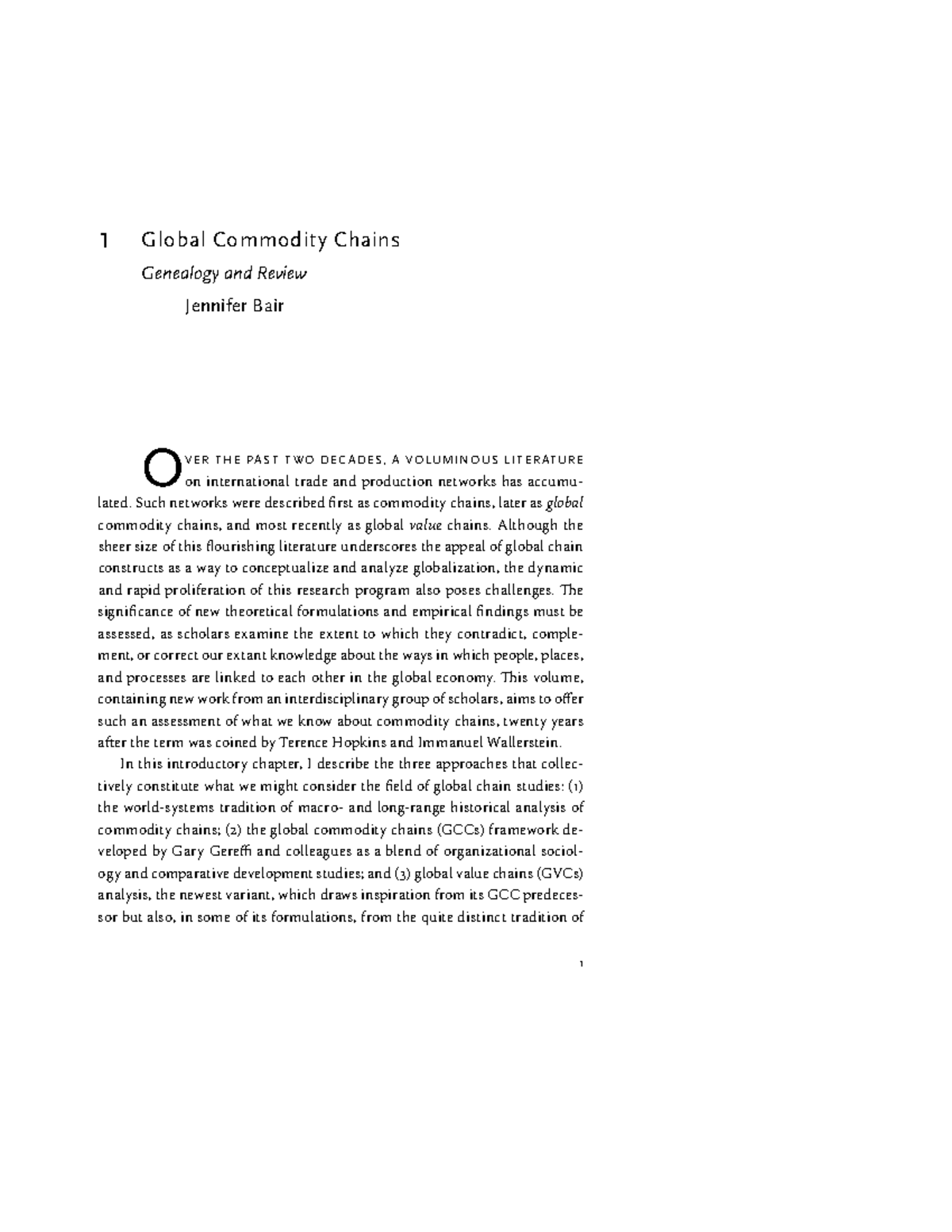 Global Commodity Chains: Genealogy and Implications for Development ...