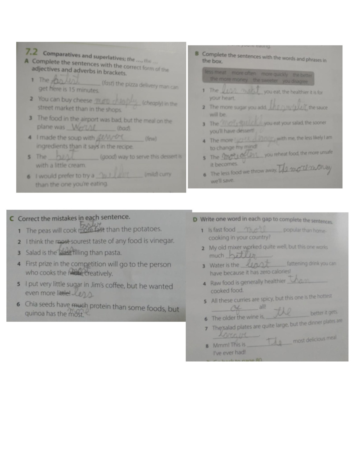 Grammar 7: Comparatives and Adjectives Exercises and Answers - Studocu