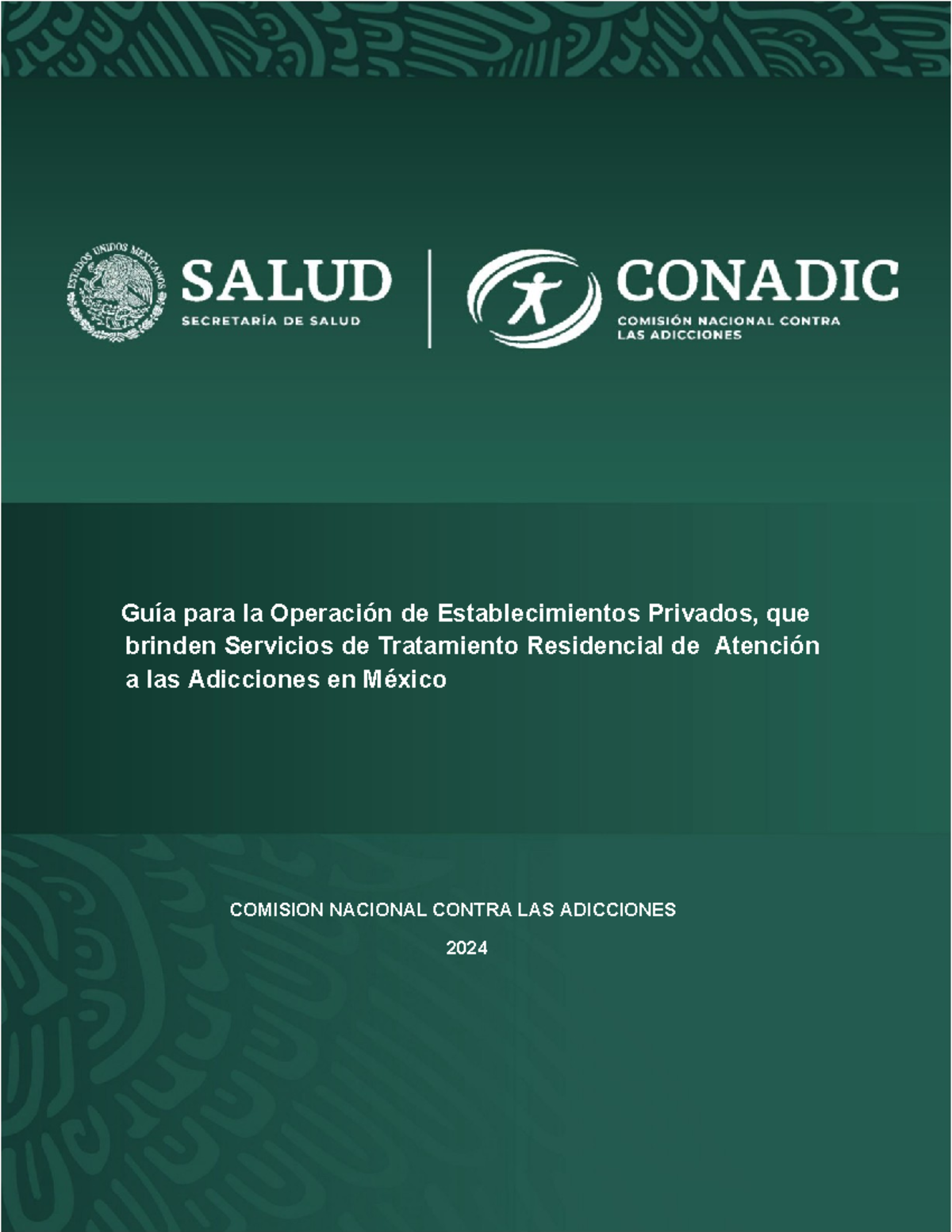 Guía de Operación de Establecimientos Privados en Tratamiento de ...