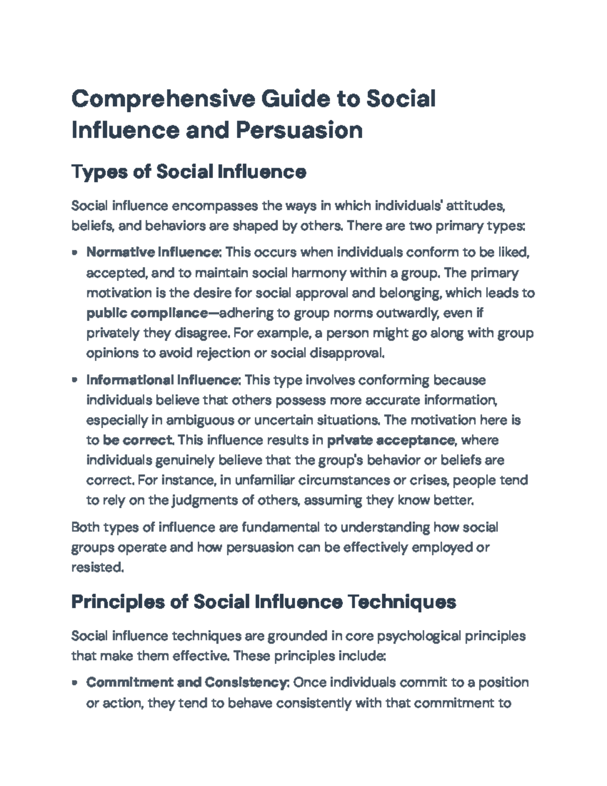 Comprehensive Overview of Social Influence & Persuasion Techniques ...