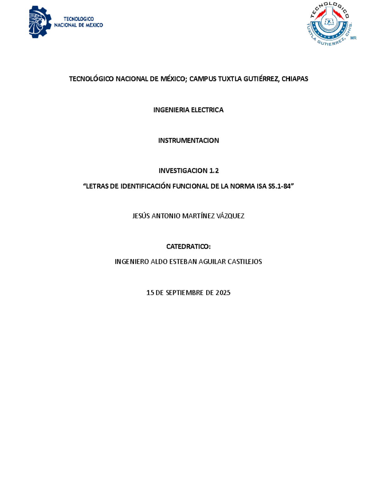 Identificación Funcional de la Norma ISA S5.1-84 en Ingeniería ...