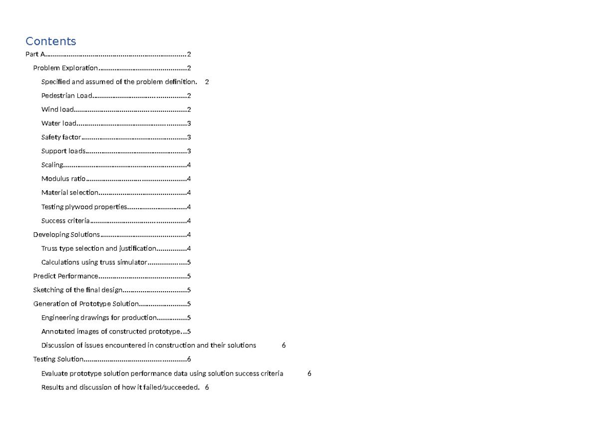 Folio Project Checklist original - Contents Part - Studocu