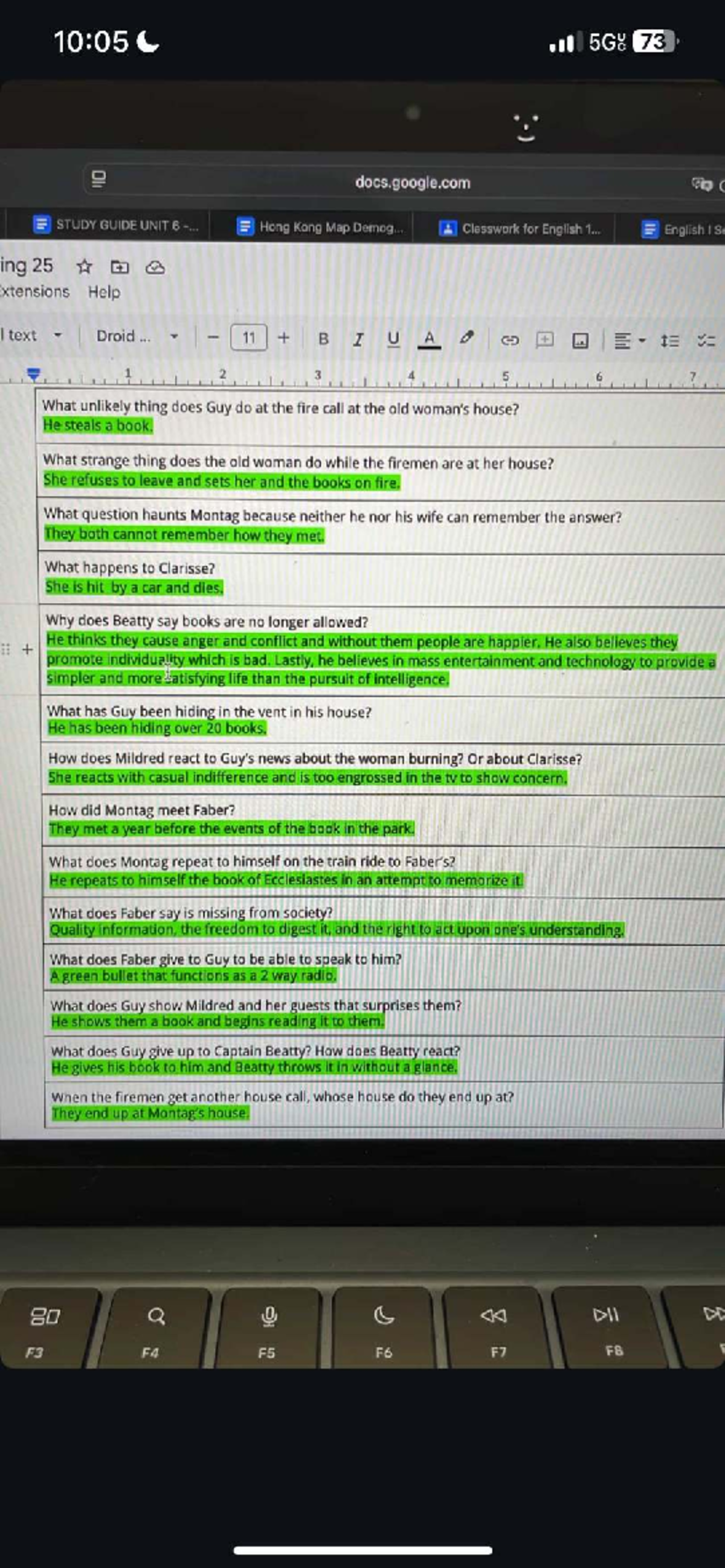 English 1: Study Guide for Unit 6 - Contemporary Literature Analysis ...