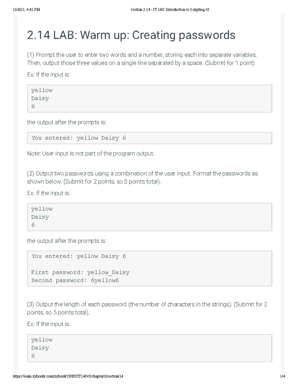 1.9 lab mad lips - lab activity - 1 LAB: Input: Mad Lib Mad Libs are activities that have a ...
