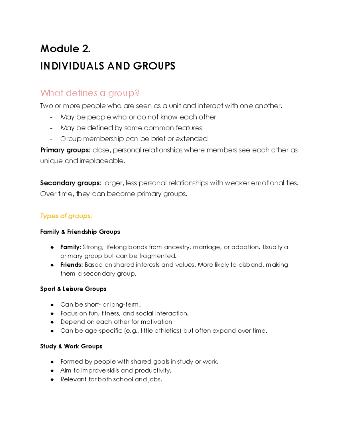 CAFS Prelim Exam: Understanding Individuals and Groups Dynamics - Studocu