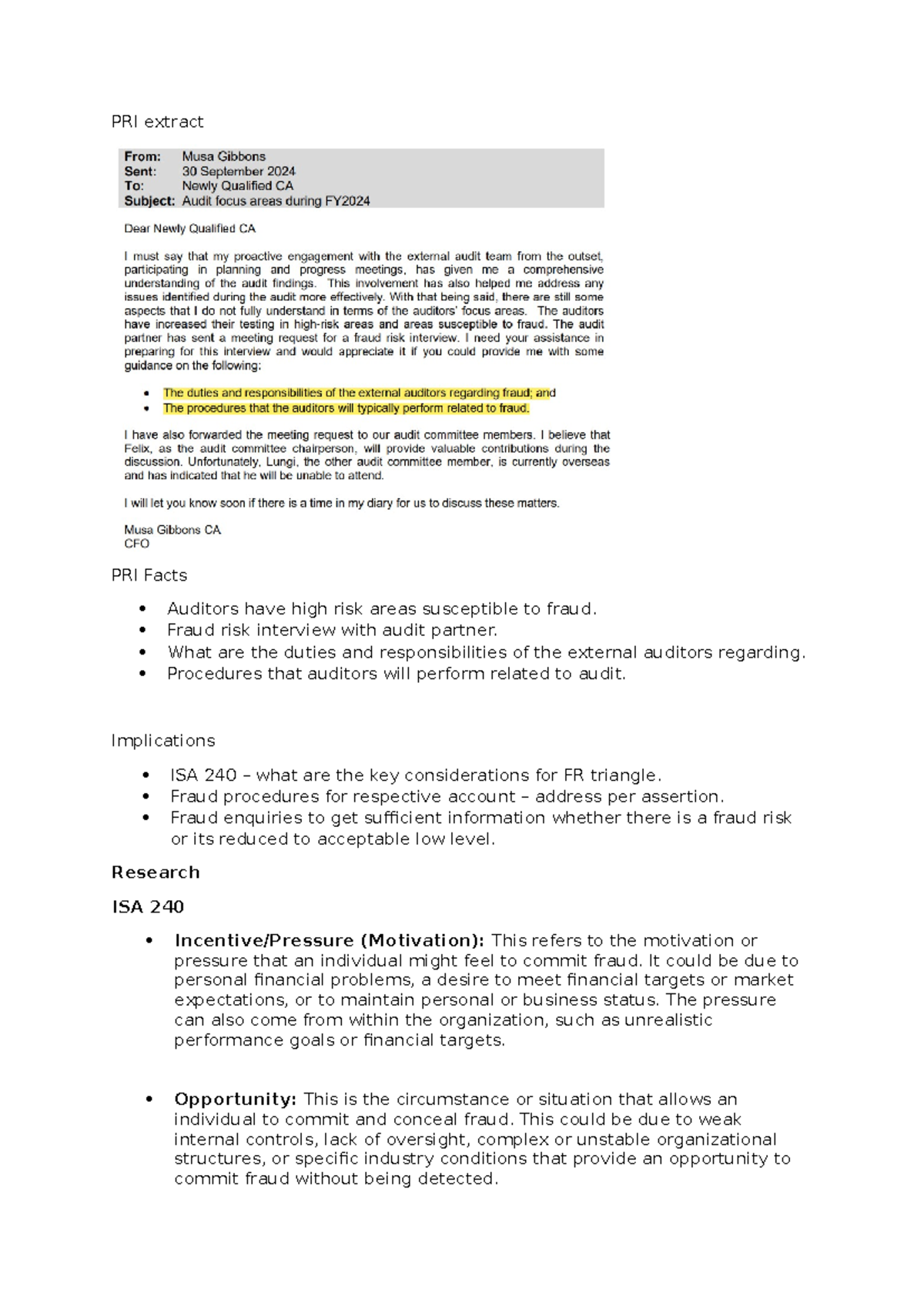 ISA 240 Fraud Risk Assessment Procedures: Key Considerations and ...