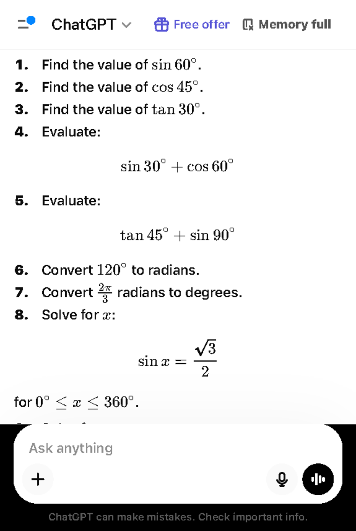 Trigonometry Questions Set - TRIGONOMETRY PROBLEM SOLVING QUIZ (50 ...