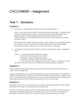 Chccom 005 Assessment Completed - CHCCOM005 – Assignment Task 1 – Questions Question 1. What do ...