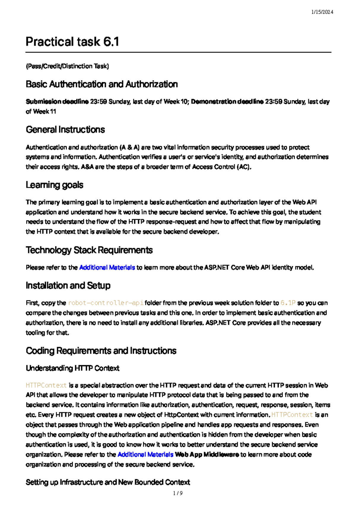 SIT331-6 Practical Task 6.1: Implementing Basic Auth & Authorization - Studocu