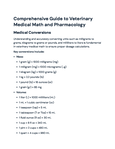 VETS 115 - Medical Math For Vet. Techs - Studocu
